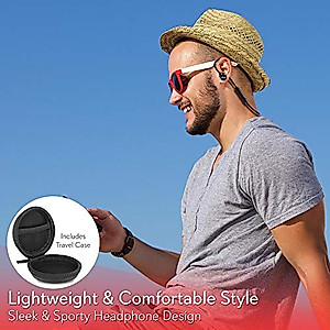 Pyle in Ear Wireless Bluetooth Headphones - Waterproof Black Cordless Sports Earbuds Headset Earphones, Ear Buds Wireless Headphones w/Microphone for Audio Video Running Gym Workout Gaming PSWPHP43