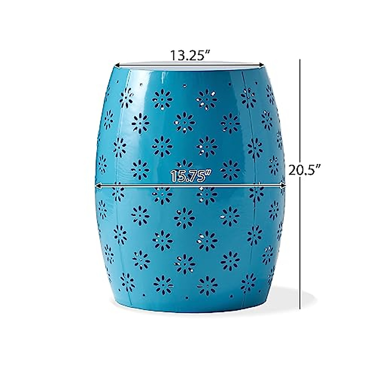 Christopher Knight Home Soleil Outdoor 15" Iron Side Table, Blue