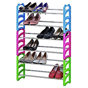 Furinno Wayar 6-Tier Shoe Rack, Chrome