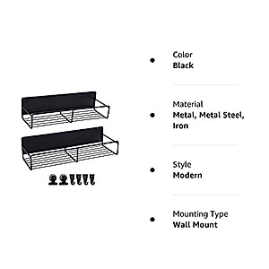 Magnetic Spice Rack, 2 Pack, Magnetic shelves,Home Organization, Home Essentials,Magnetic Fridge Organizer with hooks,Space Saver,Stove Top Shelf,Oven Rack,Fridge Magnet Organizer,Spice Jar Organizer