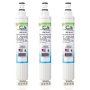 Swift Green Filters SGF-W10 Rx Compatible Refrigerator Water Filter for 4396701, EDR6D1, FILTER 6, 46-9915, CLCH125, EFF-6001A, Made in USA (3 Pack)
