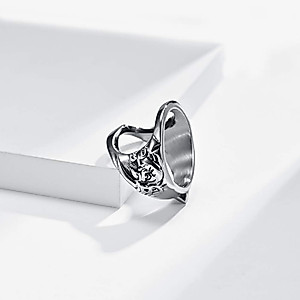 WOYNJI Stainless Steel Creative Versatile Finger Bottle Opener Ring for Men and Women Size 8