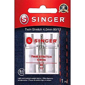 SINGER 04719 Universal Twin Stretch Sewing Machine Needle, 4.0mm