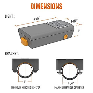 Yukon Glory Bright BBQ LED Grill Handle Light, Patent Pending Rechargeable LED Light Fits Most Outdoor Grills, Water + Heat Resistant, Perfect BBQ Grill Gift, BBQ Gift, Perfect for Blackstone & Weber