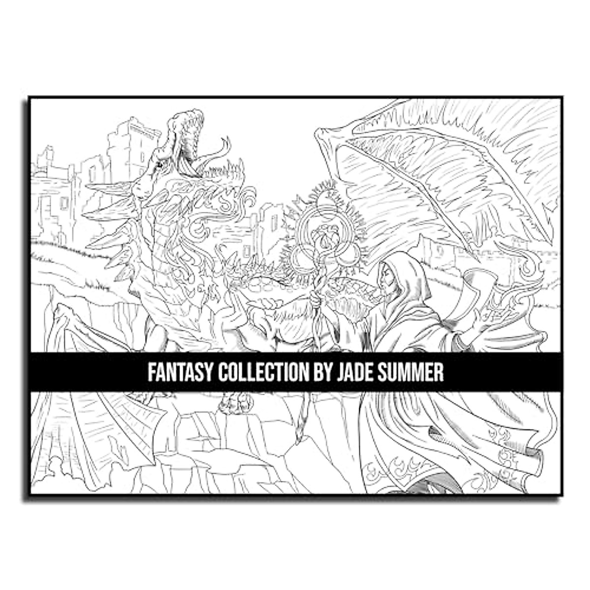 Fantasy Collection: An Adult Coloring Book with 100+ Incredible Coloring Pages of Mermaids, Fairies, Vampires, Dragons, and More!