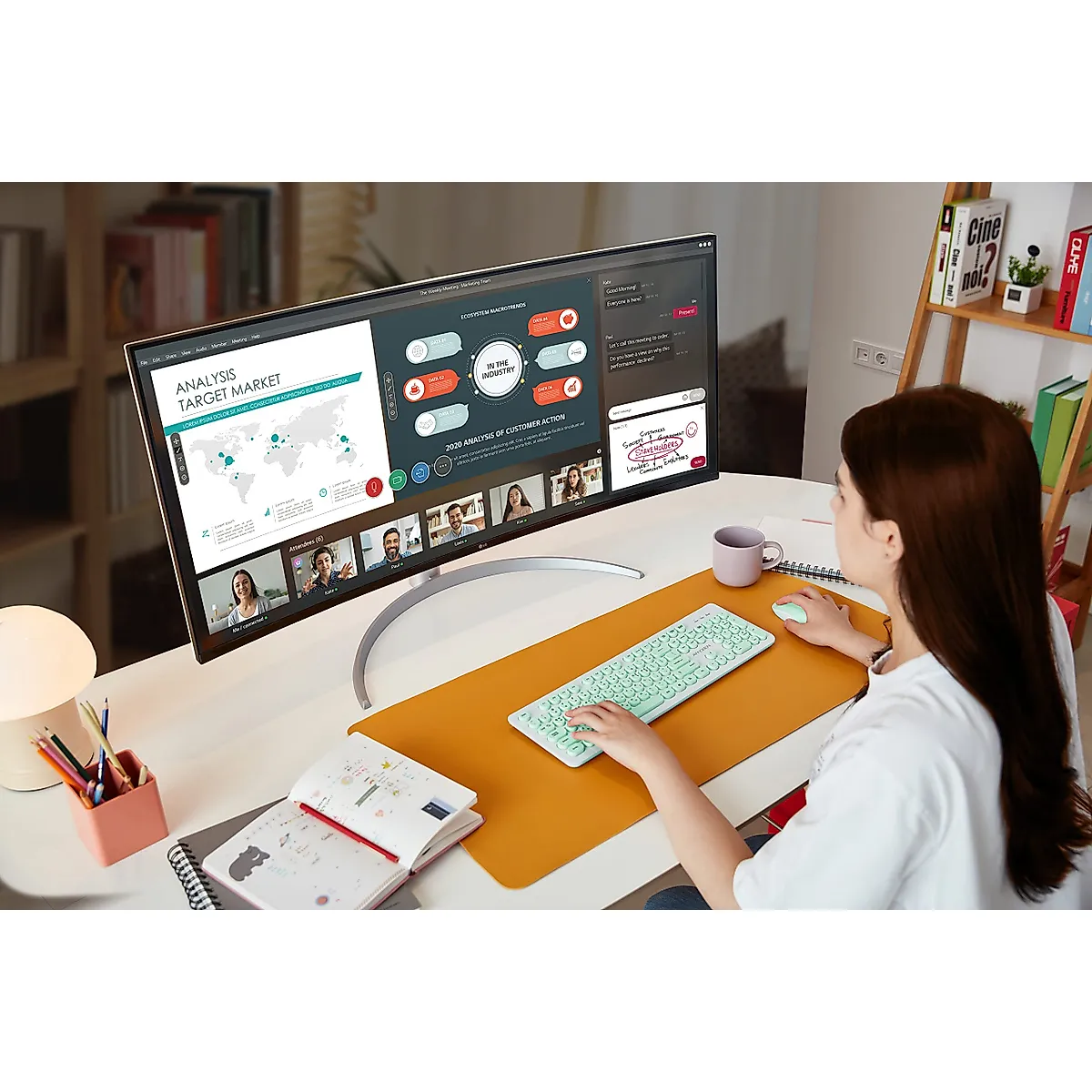 LG 40WP95C-W 40” UltraWide Curved WUHD (5120 x 2160) 5K2K Nano IPS Display, DCI-P3 98% (Typ.) with HDR10