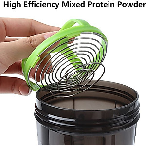 Protein Shaker Bottle for Protein Mixes, 17 OZ, Leak Proof | Easy Clean Up | BPA Free, Tasteless, Safe Material | Measurement in ML & OZ | Shaker Bottles for Protein Mixes (Green)