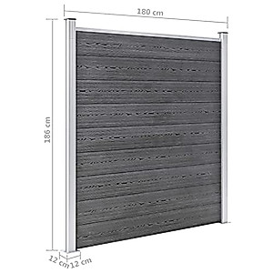 Pool Gate Safety Yard Fencing Gate Door for Backyard Garden Outdoor Dog Chicken Privacy Fence Gate for Dirt Concrete Garden Fence WPC 70.9"x73.2" Gray