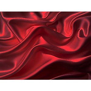 Mk Home LLC 4pc Soft Silky Satin Solid Color Deep Pocket Sheet Set (Red, Queen)