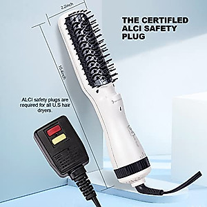 Negative ion Hair Straightener Brush,Small Hair Dryer Brush with Brush Cases,hot Hair Brush,Hair Dryer Brush for Short Hair,Blow Dry Brush,Paddle Brush Dryer,One Step Hair Dryer and Volumizer
