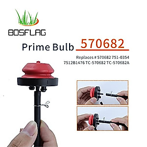 BOSFLAG 746-0898 Clutch Cable with 570682 Primer Bulb Replaces MTD 946-0898, 746-0898A, 746-0898B for MTD SB855, SB1150W, SB850W, SB550, SB750, SB1150T, SB950T, Cub Cadet 522E, 724E, 926E Snowblowers