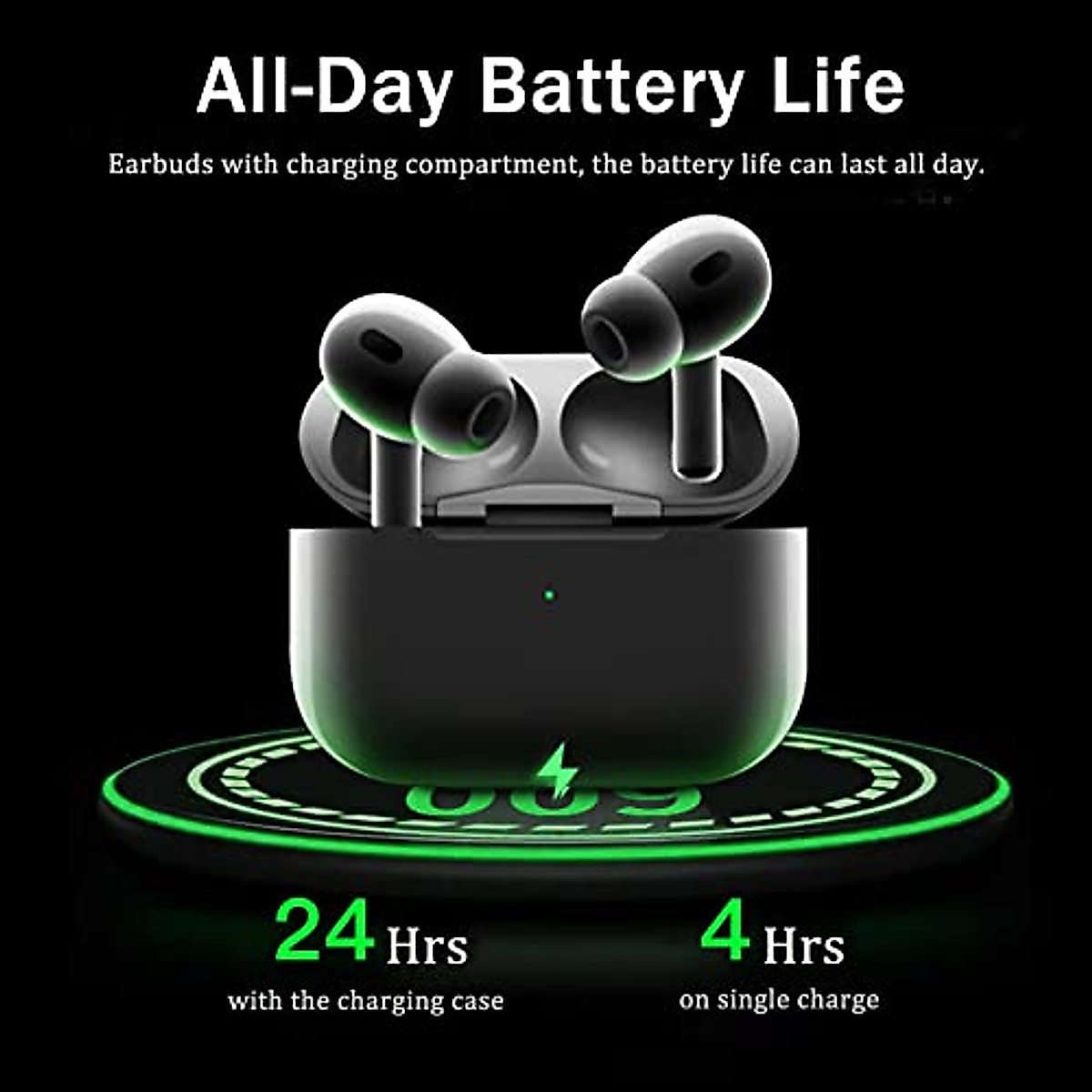 Wireless Earbuds, Bluetooth 5.2 Earbuds Stereo Bass, Bluetooth Headphones in Ear Noise Cancelling Mic, Earphones IP7 Waterproof Sports, 24H Playtime USB C Mini Charging Case Ear Buds for iOS Android.