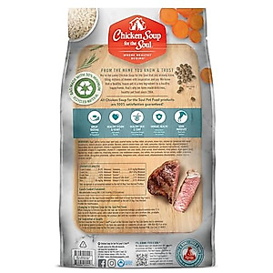 Chicken Soup For The Soul Classic Dry Small Bites Adult Dog Food, Beef & Brown Rice Recipe, 4.5 Pound Bag | Soy Free, Corn Free, Wheat Free, Small Breed Dog Food Made with Real Ingredients