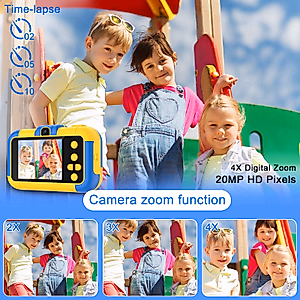 Kids Camera, Upgrade 1080P HD Camera for Kids with 32GB Card, 40MP Kids Digital Camera for Boys Girls Age 3-12, Perfect Christmas Birthday Festival Gifts for Toddler