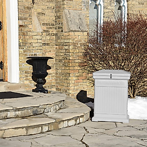 RTS Home Accents ParcelWirx Premium Vertical Storage Cabinet/Lockable Package Delivery Box with Hinged Lid, Slate Grey