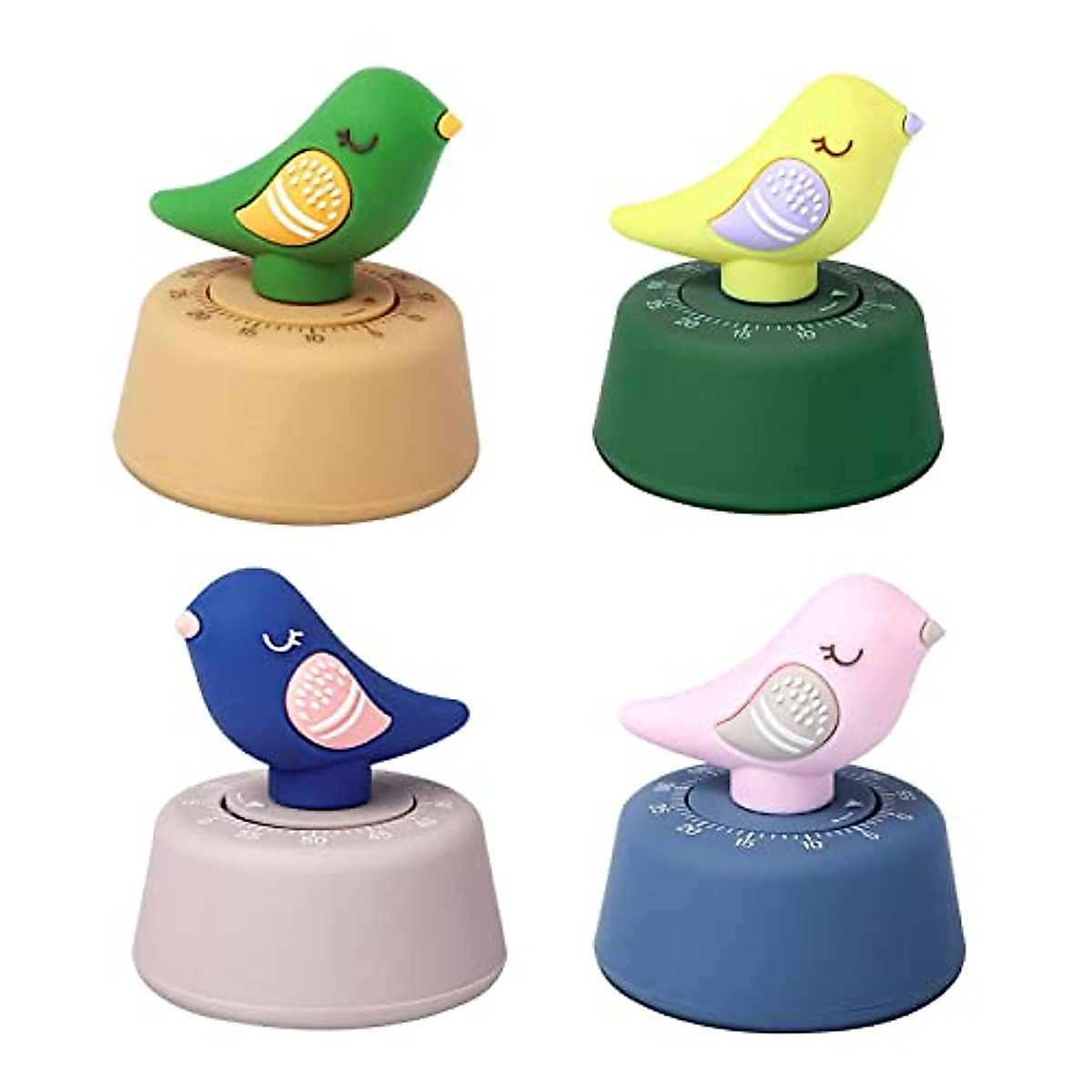 Cooking Timer 60-Minute Loud Ring ABS Small Bird Wind Up Clock Alarm Kitchen Accessories Cooking Timer