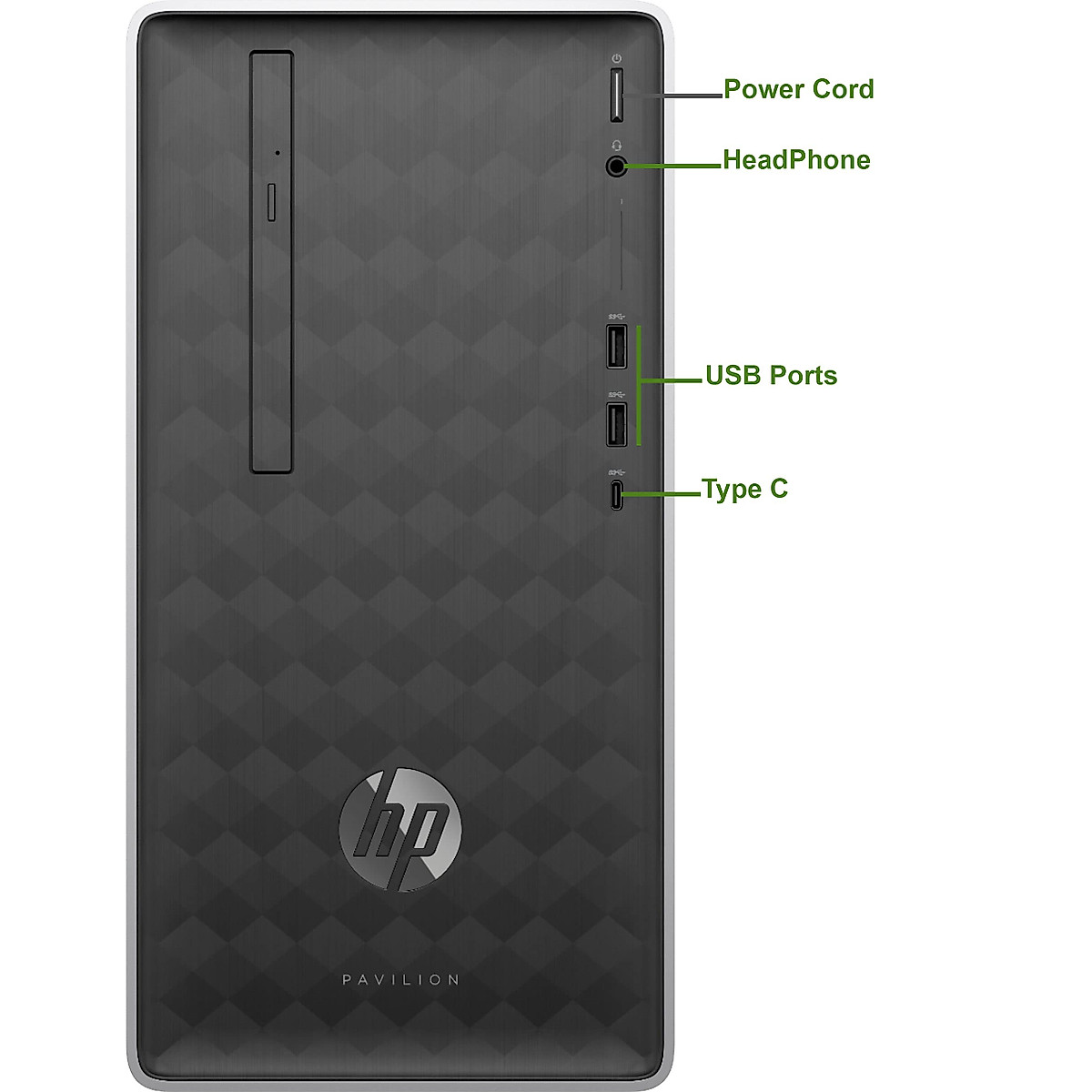 HP 590-P0069 Mini Tower Computer PC AMD Quad-Core A10-9700 Processor, [ 8GB Ram 2TB Hard Drive ] Wireless Keybaord and Mouse, Windows 10 (Renewed)