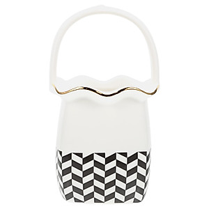 HEMOTON Ceramic Utensil Holder Caddy Organizer: Kitchen Flatware Silverware Tableware Container Holder Chopsticks Storage Basket Cup for Spoon Forks Dining Table Black