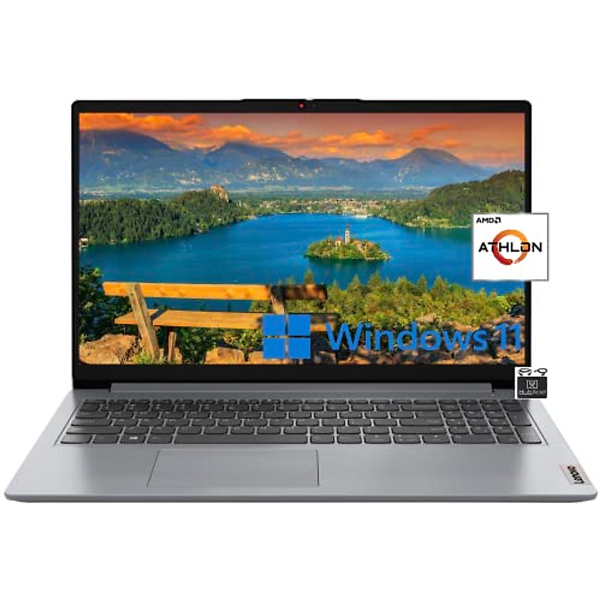 Lenovo 2023 Flagship 15.6'' IdeaPad 1 Laptop, AMD Dual-core Athlon 3050U Processor (up to 3.10 GHz), 4GB RAM, 128GB eMMC, Wi-Fi 6, Bluetooth, 10+ Hours Battery, Win 11 S+HubxcelAccessory, Cloud Grey