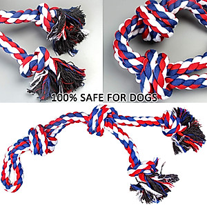 Youngever 2 Pack 3.5 Feet Dog Rope Toys for Aggressive Chewers, Tough Rope Chew Toys for XL, Large Dog, Indestructible Rope