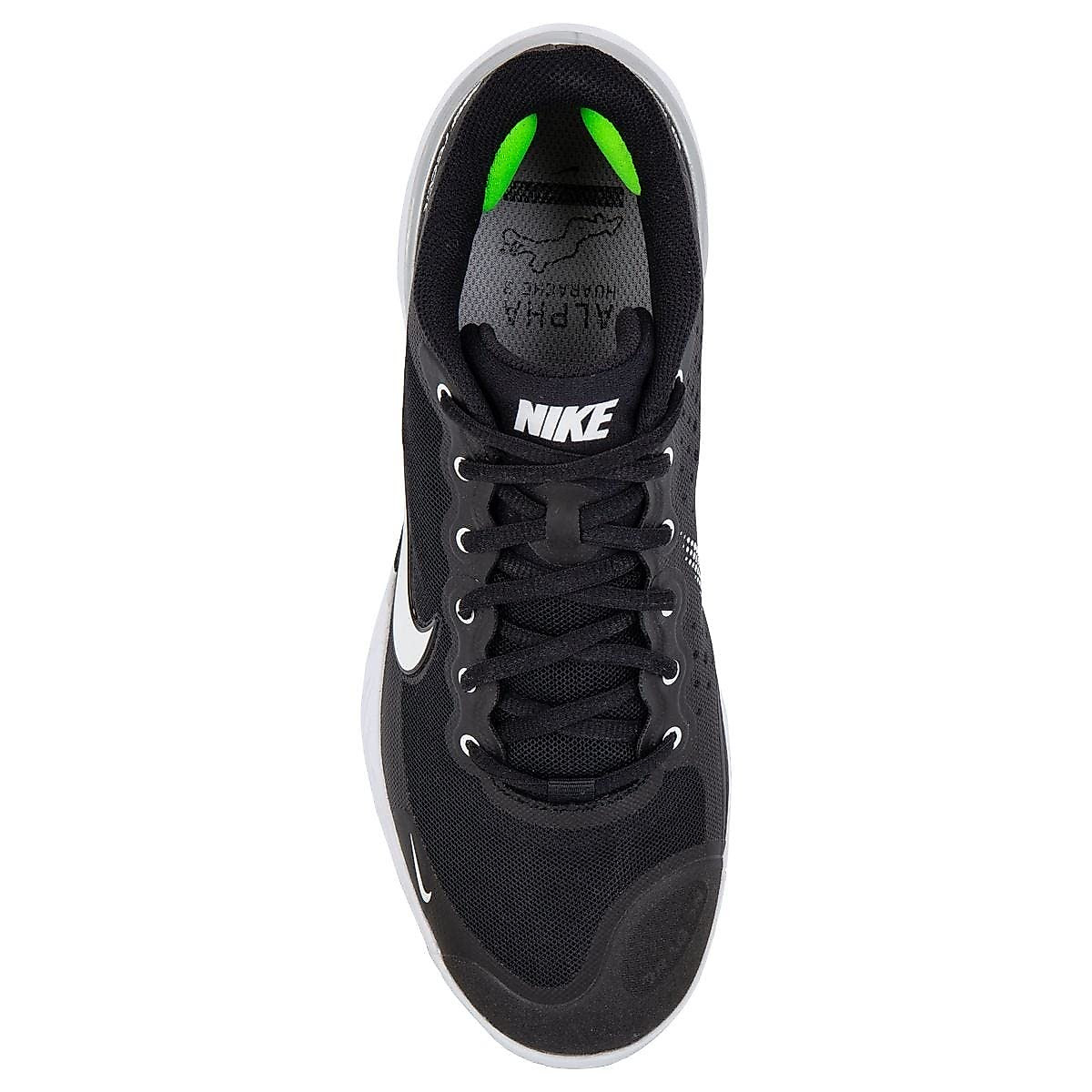 Nike Alpha Huarache Elite 3 Adult Low Metal Baseball Cleats, Black/White, 8