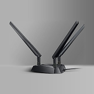 ASUS PCE-AC68 Dual-Band 3x3 AC1900 WiFi PCIe adapter with Heat Sink and External magnetic antenna base allows flexible antenna placement to maximize coverage