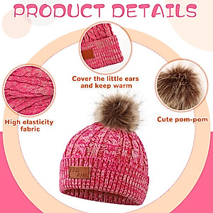 Liitrsh 4 Sets Kids Winter Hat Gloves Scarf Set Children Hats Neck Warmer Winter Gloves for Kids 5-12 Years (Fresh Color)