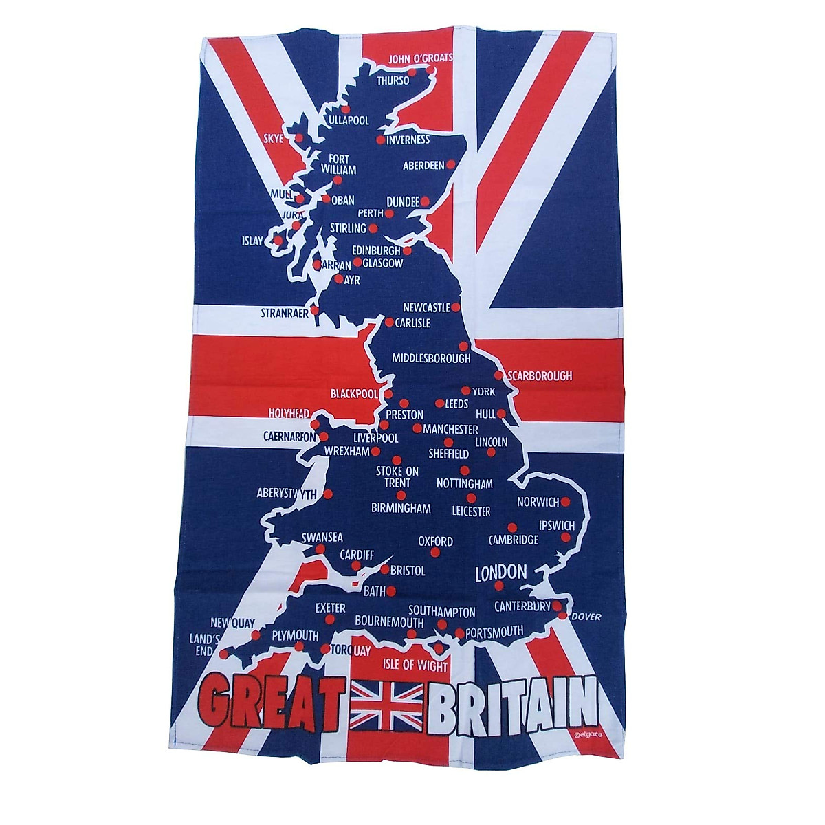 Great Britain Union Jack Tea Towel by Great Britain Tea Towel