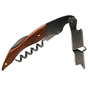 Masterpart Wine Opener - Professional Corkscrew Wine Bottle Opener w/Foil Cutter - Manual Wine Key Bottle Openers for Waiters, Bartenders & Home