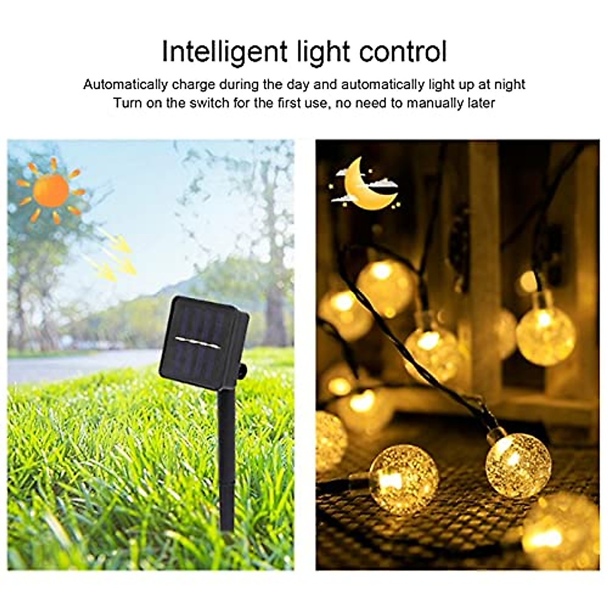 Pokerty9 Decorative Light, Multiple Uses LED Solar Light 9.5m with 8 Lighting Modes for Decorating Gardens for Terraces Replacement for Home