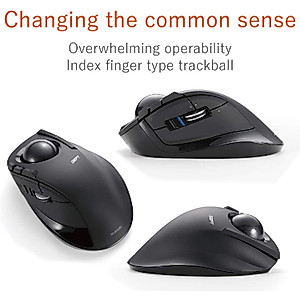 Elecom M-DT1DRBK Wireless 8-Button Tilt Mouse