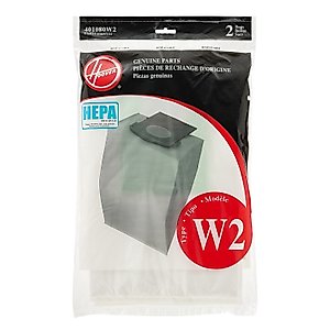 Hoover Media Filtration: Traps 99.97 Percent of dust and pollens Down to 3 microns 2PK WT2 Repl Hepa Bag