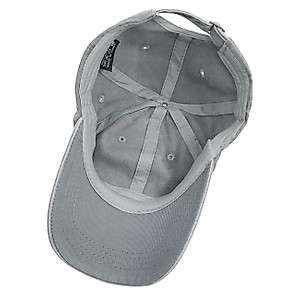 Glamorstar Classic Unisex Baseball Cap Adjustable Washed Dyed Cotton Ball Hat Grey