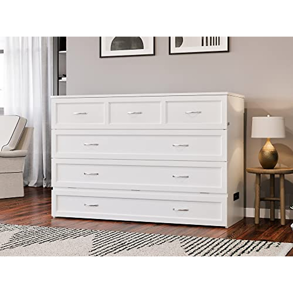 AFI, Northfield Murphy Bed Chest, Queen, White