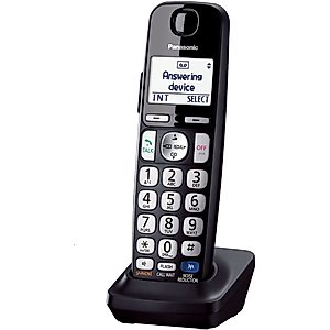 PANASONIC Cordless Phone Handset Accessory Compatible with TGE210/TGE230/TGE240/TGE270 Series Cordless Phone Systems - KX-TGEA20B (Black)