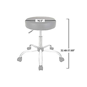 Amazon Basics Multi-Purpose Drafting Spa Bar Stool with Wheels - Black