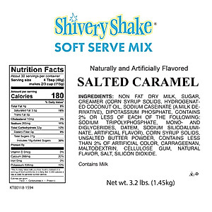 ShiveryShake Salted Caramel Soft Serve Ice Cream Mix