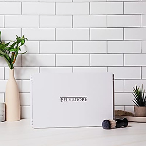 Belvadore 3 Way Mirror for Own Haircuts | Strong Metal Hooks | Trifold 360° Barber Mirror for Self Hair Styling, Shaving & Cutting | Haircut Tools to Self Cut at Home for Men & Women System