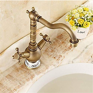 Generic Antique Bronze Finish 360 Degree Swivel Brass Faucet Bathroom Basin Sink Mixer Bath& Kitchen Taps Faucet