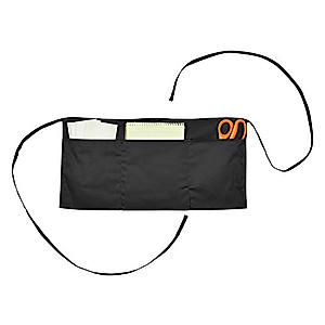 Waist Aprons Commercial Restaurant Home Bib Spun Poly Cotton Kitchen (3 Pockets) in Black