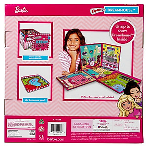 Barbie ZipBin 40 Doll Dream House Toy Box and Playmat, Styles May Vary