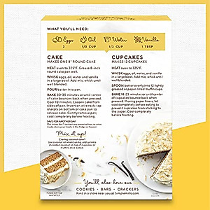 Simple Mills Almond Flour Baking Mix, Vanilla Cupcake & Cake Mix - Gluten Free, Plant Based, Paleo Friendly, 11.5 Ounce (Pack of 1)