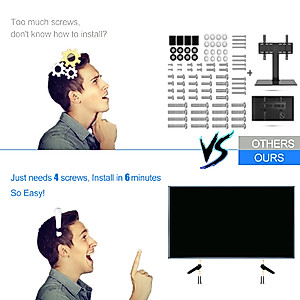 TV Stands for TCL Smart Roku TV, TV Pedestal Feet Compatible with TCL 49 inch 50 inch 55 inch TV, Include Screw Set (Black)