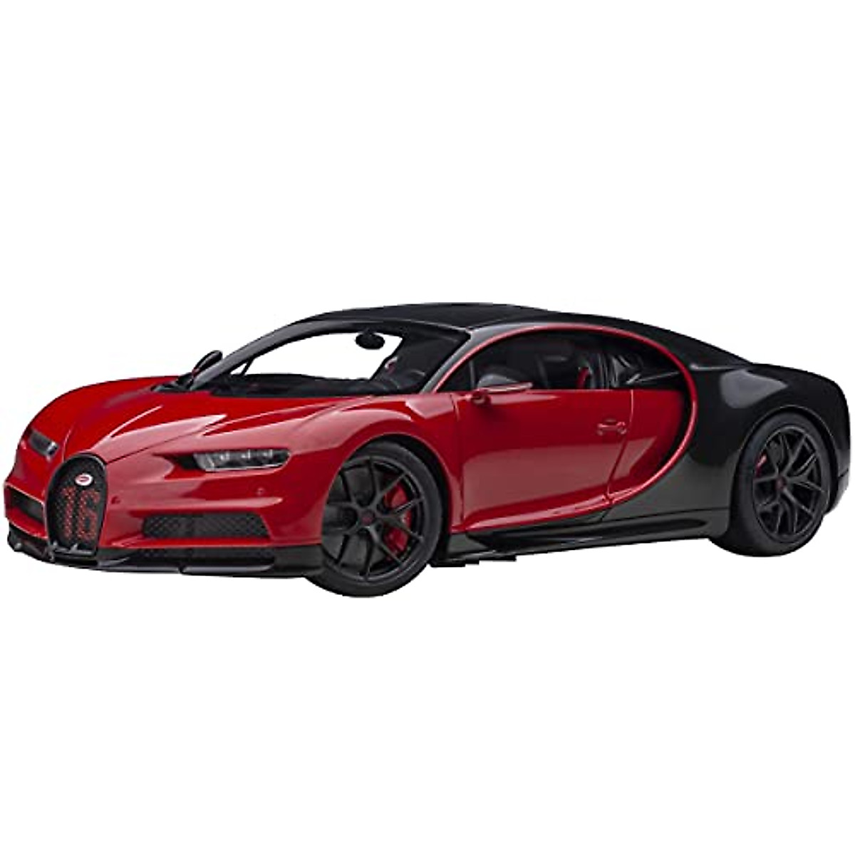 Auto Art Models 2019 Bugatti Chiron Sport Italian Red and Carbon Black 1/18 Model Car by Autoart 70996