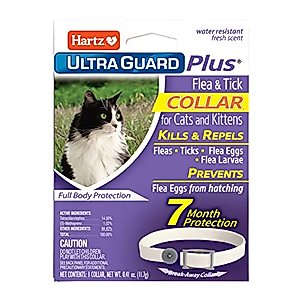 Hartz UltraGuard Plus Water Resistant 7 Month Protection Breakaway Flea & Tick Collar for Cats (3270094268)