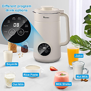 IAGREEA Automatic Nut Milk Maker, 35 oz Homemade Almond, Oat, Soy, Plant-Based Milk and Dairy Free Beverages, Almond Milk Maker with 2 Hours Heat Preservation,10 Blade Design, Keep Warm
