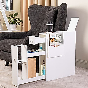 Organizedlife Freestanding Bathroom Cabinet, Wooden Floor Cabinet Toilet, Paper Holder Organizer, Toilet Paper Holder, Corner Cabinet Without Assembly