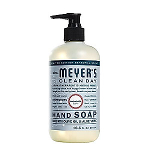 MRS. MEYER'S CLEAN DAY Liquid Hand Soap, Snow Drop 12.5 Fl Oz (Pack of 8)