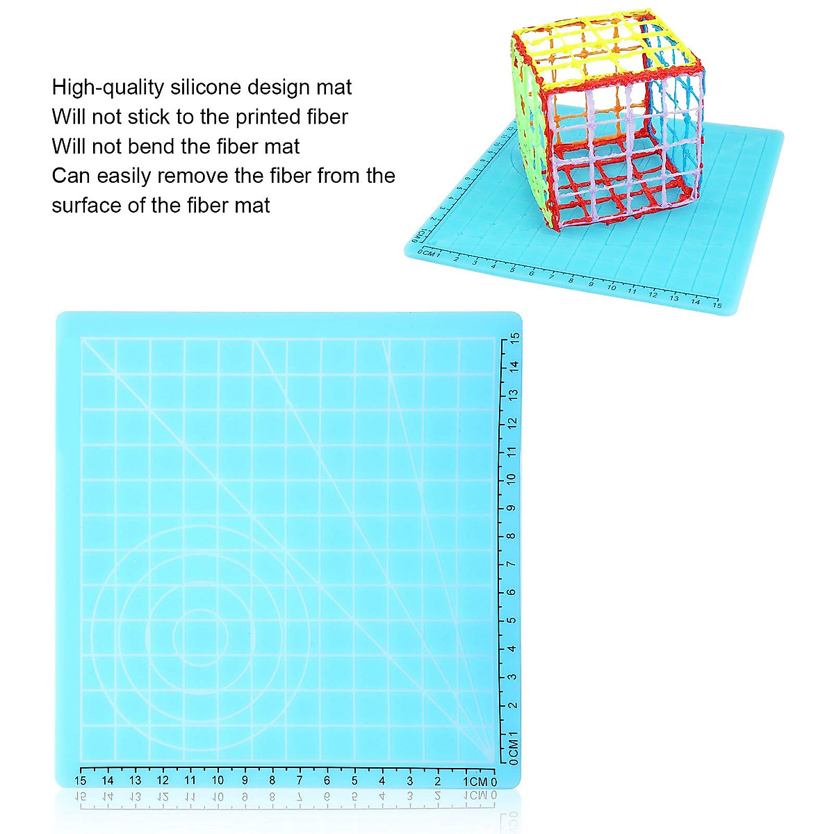 YILUFA Printing Pen Drawing Template Pad Printing Pen Silicone Design Mat Accessory A Type,Material Silicone,6.7 X 6.7 X 0.1in,