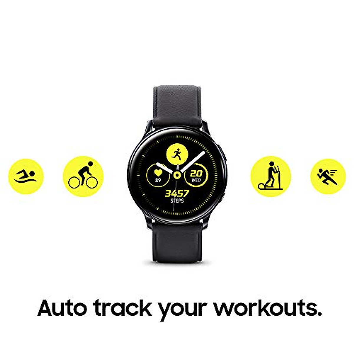 SAMSUNG Galaxy Watch Active 2 Smart Watch 44mm US Version GPS Bluetooth Advanced Health Monitoring Fitness Tracking Long-Lasting Battery, Aqua Black